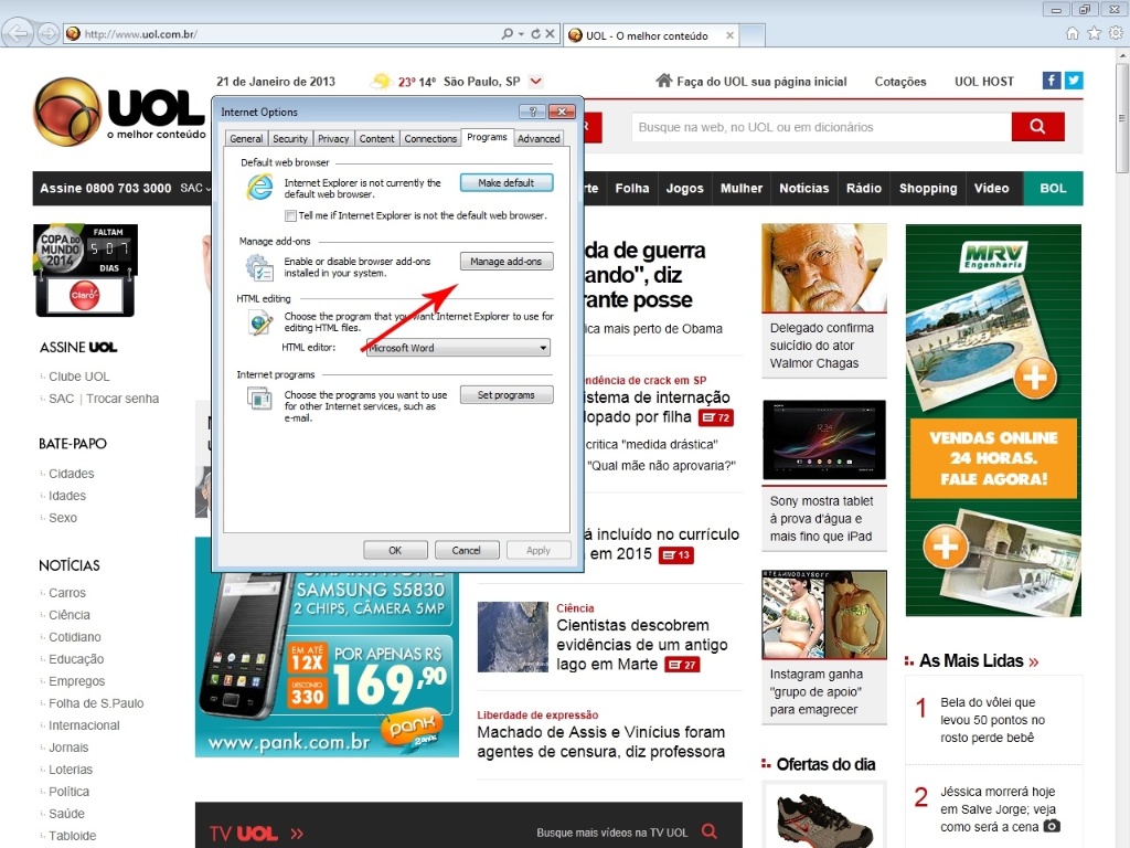 Fotos: Saiba como desativar o plugin do Java em seu navegador - 21/01/2013 - UOL Tecnologia