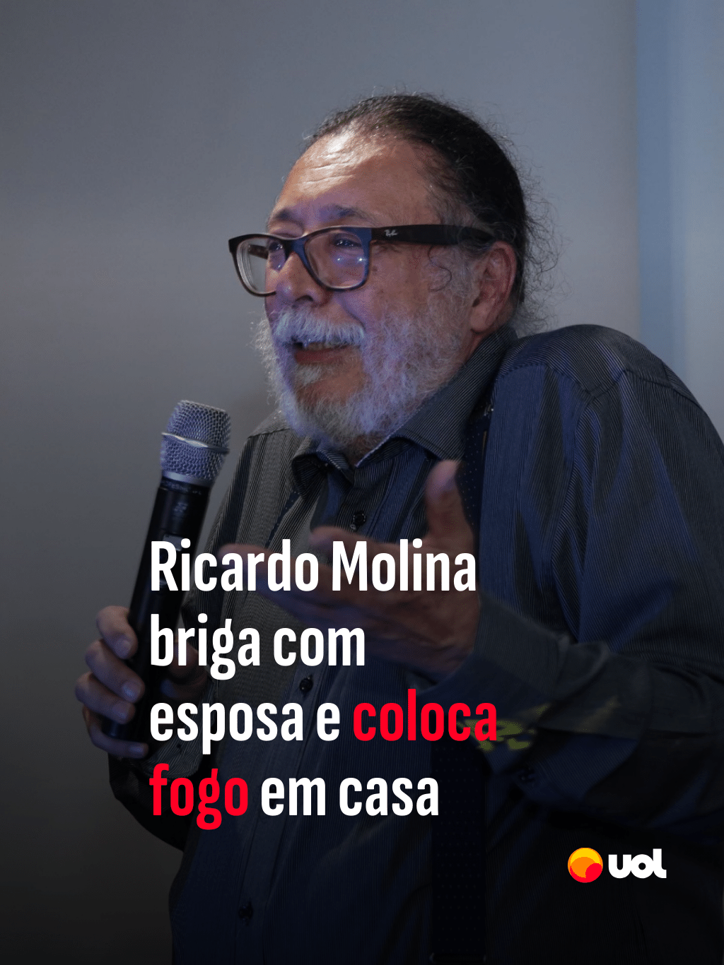 Ricardo Molina briga com esposa e coloca fogo em objetos de casa