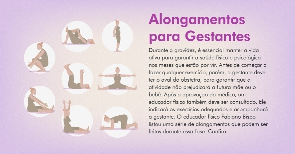 Veja alongamentos que podem ser feitos durante a gravidez - BOL Fotos