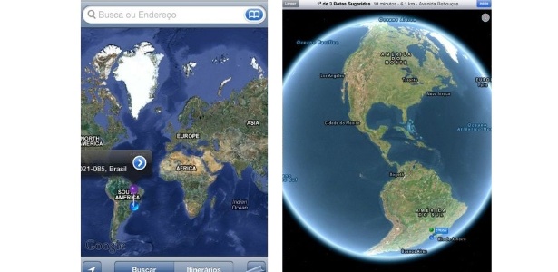 Fotos: Recurso de mapas do iOS6 tem mais problemas que versão anterior ...
