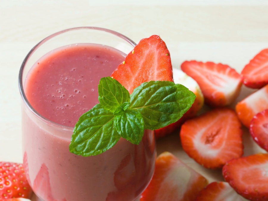 Receita de smoothie de morango com inhame: receita saudável para intestino