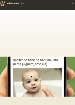 Sabrina Sato se diverte com meme da aparência do futuro filho - 02/05 ...