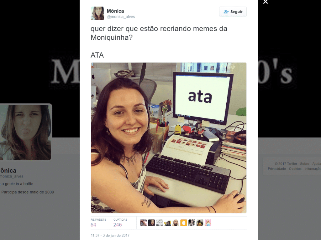 Fotos: Mônica de Sousa imita meme "ata" e viraliza nas redes sociais ...