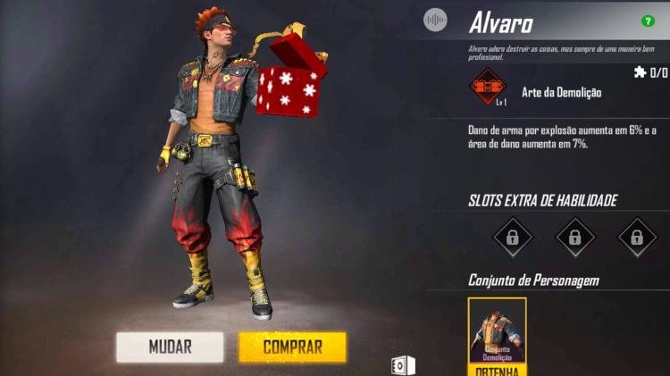 Free Fire: Como conseguir o Alvaro