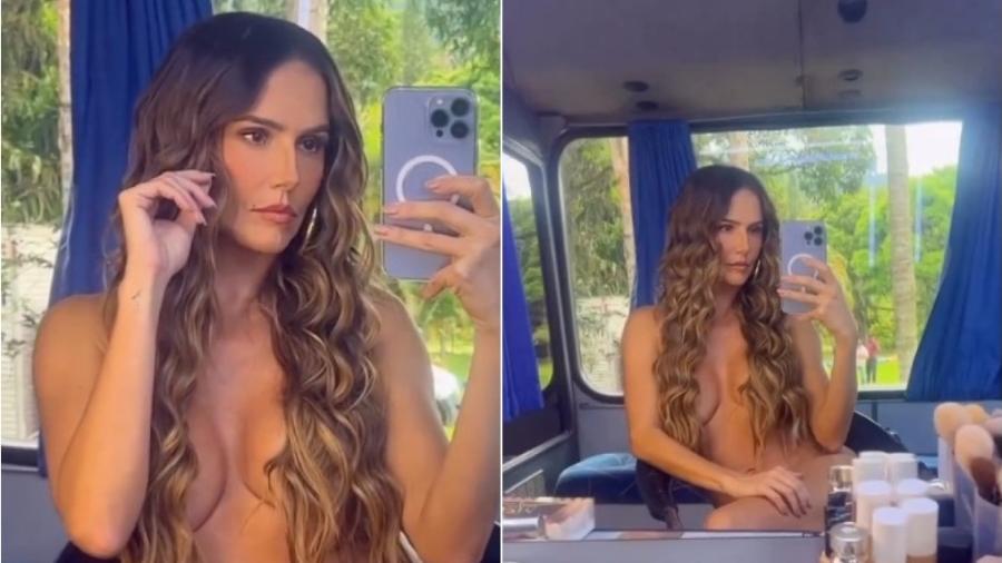 Deborah Secco posa totalmente nua e diz que está sereiando
