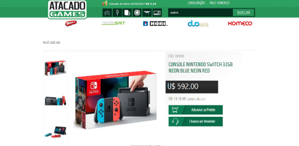 Sem jogos, Switch só chegará na semana que vem nas lojas brasileiras ...