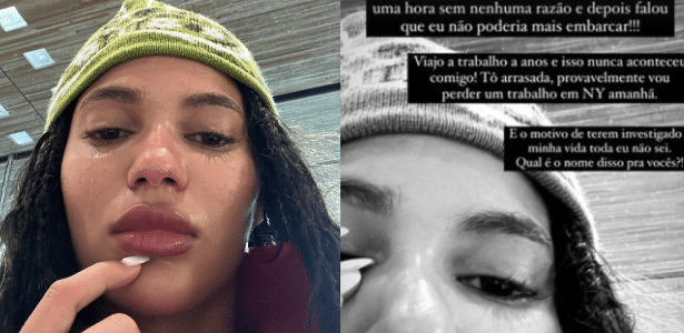 Modelo Juliana Nalú barrada em voo diz: "Qual o nome disso pra vocês?"