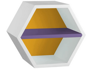 Nicho hexagonal ou colmeia: formas criativas de decorar sua casa