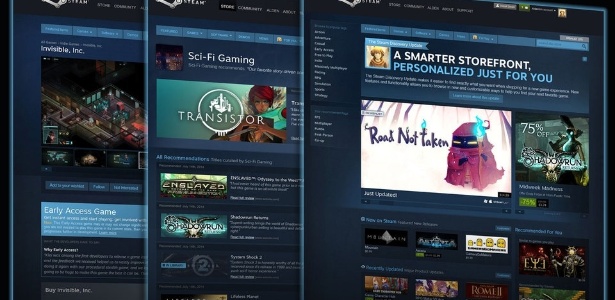 Steam ganha novo layout voltado para recomendação de jogos - 24/09/2014 ...