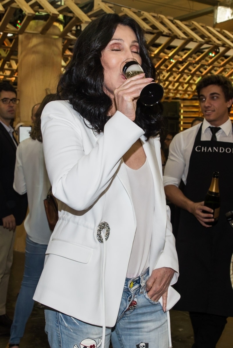 Cher toma champanhe e atende fãs em evento em São Paulo - Fotos - UOL ...