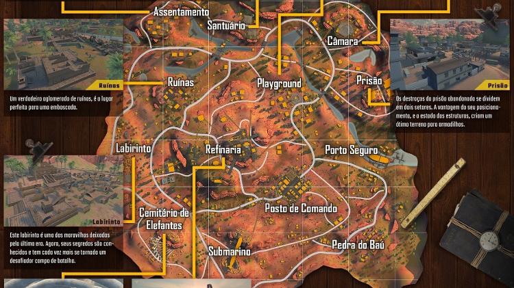 Free Fire - Mapa Kalahari: dicas, melhores lugares para pular e mais