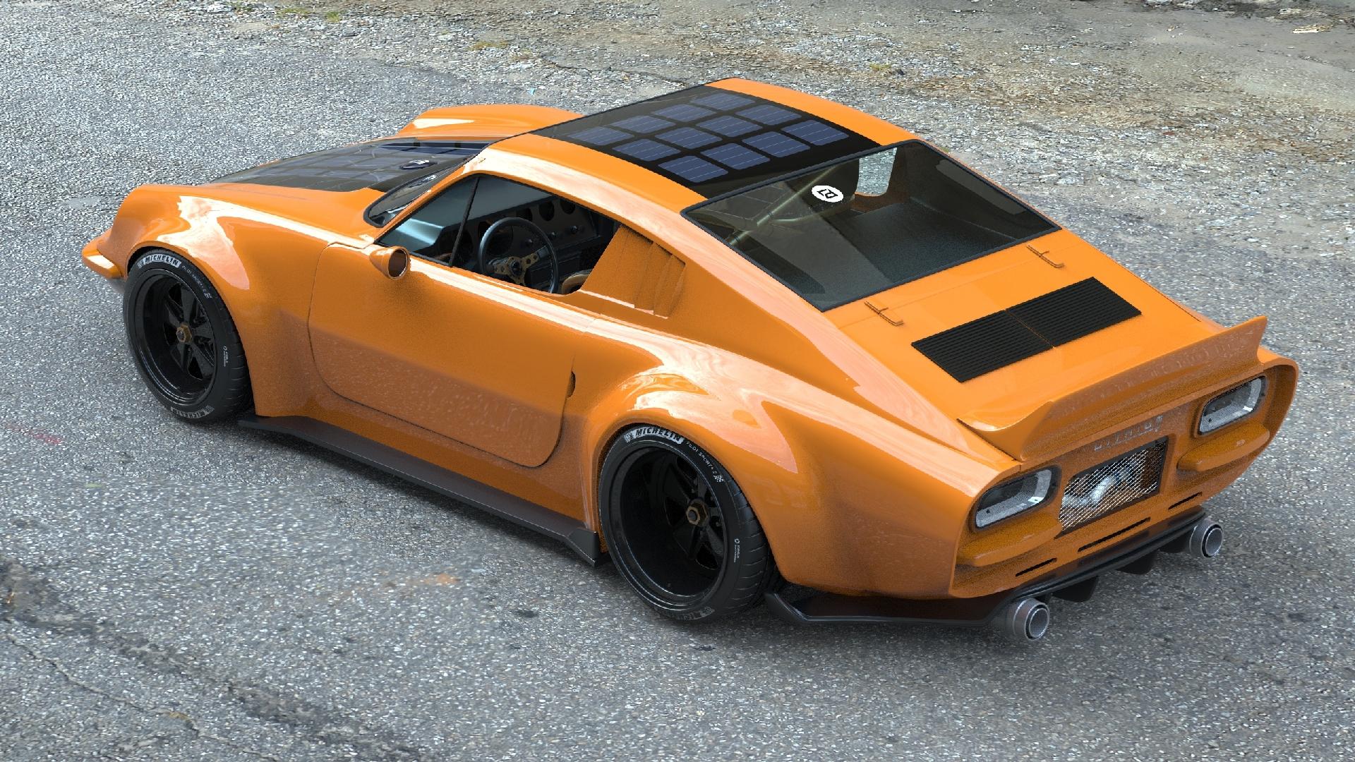 Puma clássico é convertido em carro elétrico com recarga solar das baterias