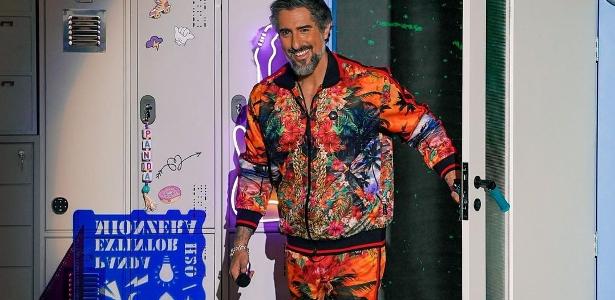 Marcos Mion usa look de quase R$ 15 mil para o Caldeirão
