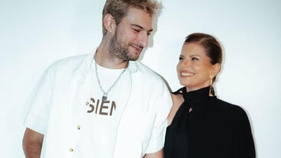 Débora Bloch parabeniza filho com chef francês