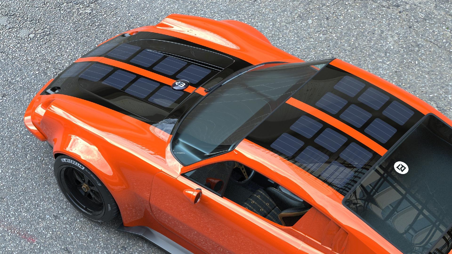 Puma clássico é convertido em carro elétrico com recarga solar das baterias