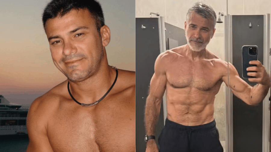 Aos 56, Leonardo Vieira posa na academia sem camisa e recebe elogios