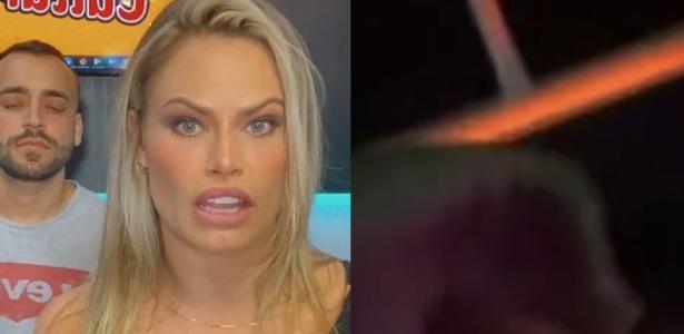 Henri Castelli e ex-BBB Nati Casassola vão à festa; ela nega