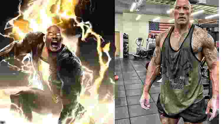 The Rock dispensa traje de super-herói com preenchimentos para filme da ...
