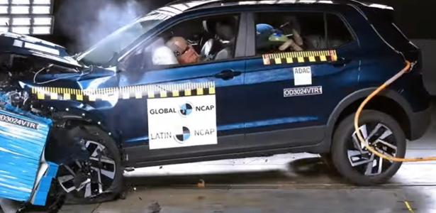 Novo T-Cross ganha nota máxima em crash test do Latin NCAP