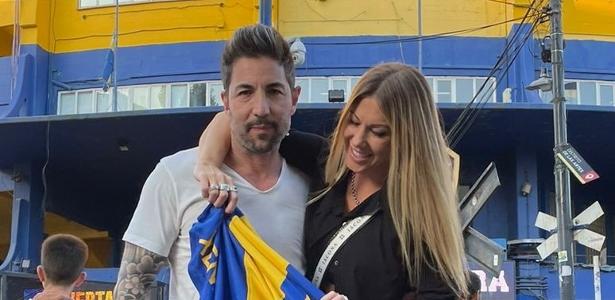 Antonela Avellaneda fica noiva do ex em intervalo de jogo na Argentina