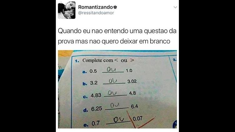 Estudantes podem ser muito criativos quando não sabem a resposta da ...
