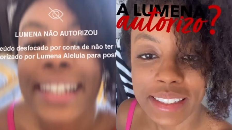 BBB 21: Lumena manda recado sobre uso de sua imagem sem autorização