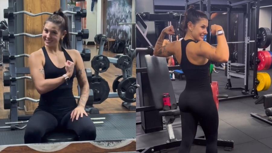 Ana Castela exibe músculos e resultados após treino