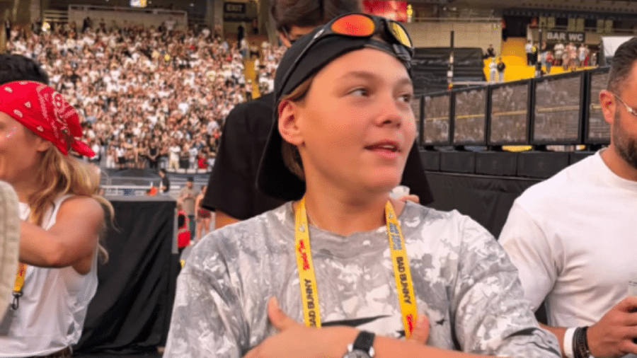 Davi Lucca, filho de Neymar, curte show do Bad Bunny na Espanha