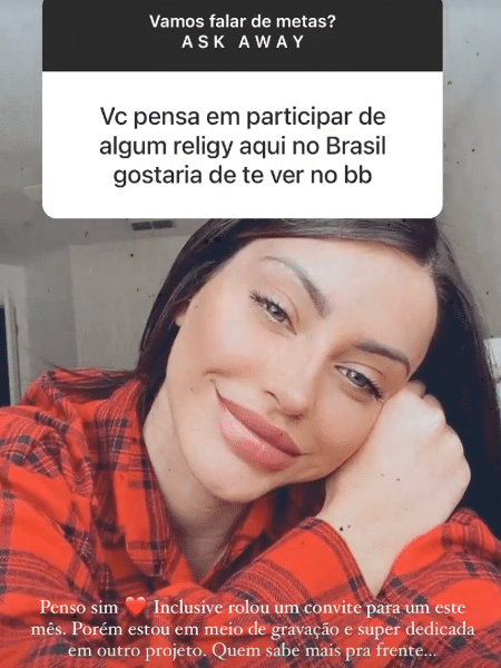 Ex de Biel, revela que foi convidada pra participar de reality