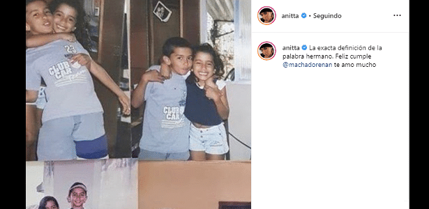 Anitta posta fotos da infância e comemora o aniversário do irmão em ...