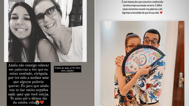 Márcia Manfredini: filhos da atriz lamentam morte da mãe