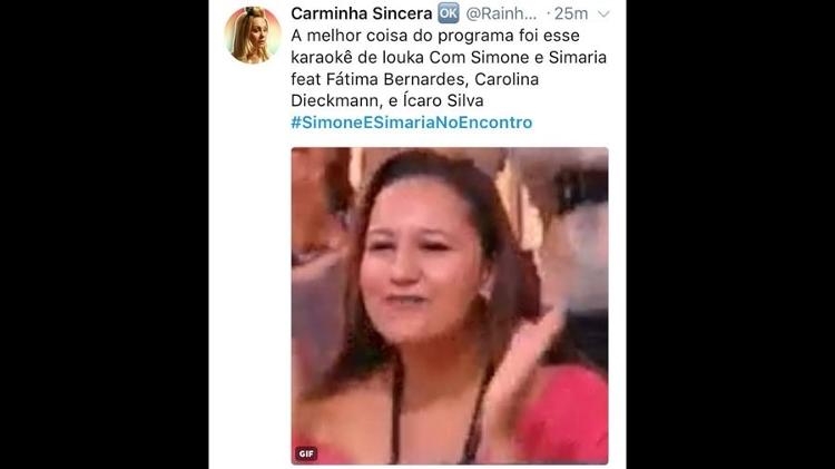 Os internautas adoram ver a dupla Simone e Simaria na televisão - BOL Memes