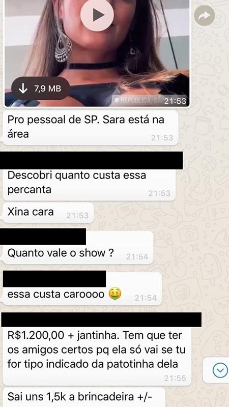 Sarah Caus é difamada e tem celular divulgado como prostituta: "Homens ...