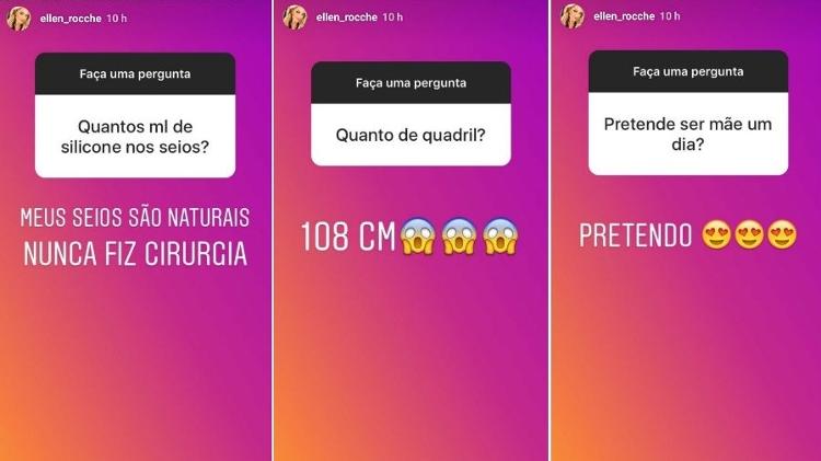 Ellen Roche diz não ter silicone e revela medida do quadril: "108 cm ...