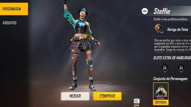 Free Fire: Conheça Steffie, nova personagem que é grafiteira profissa ...