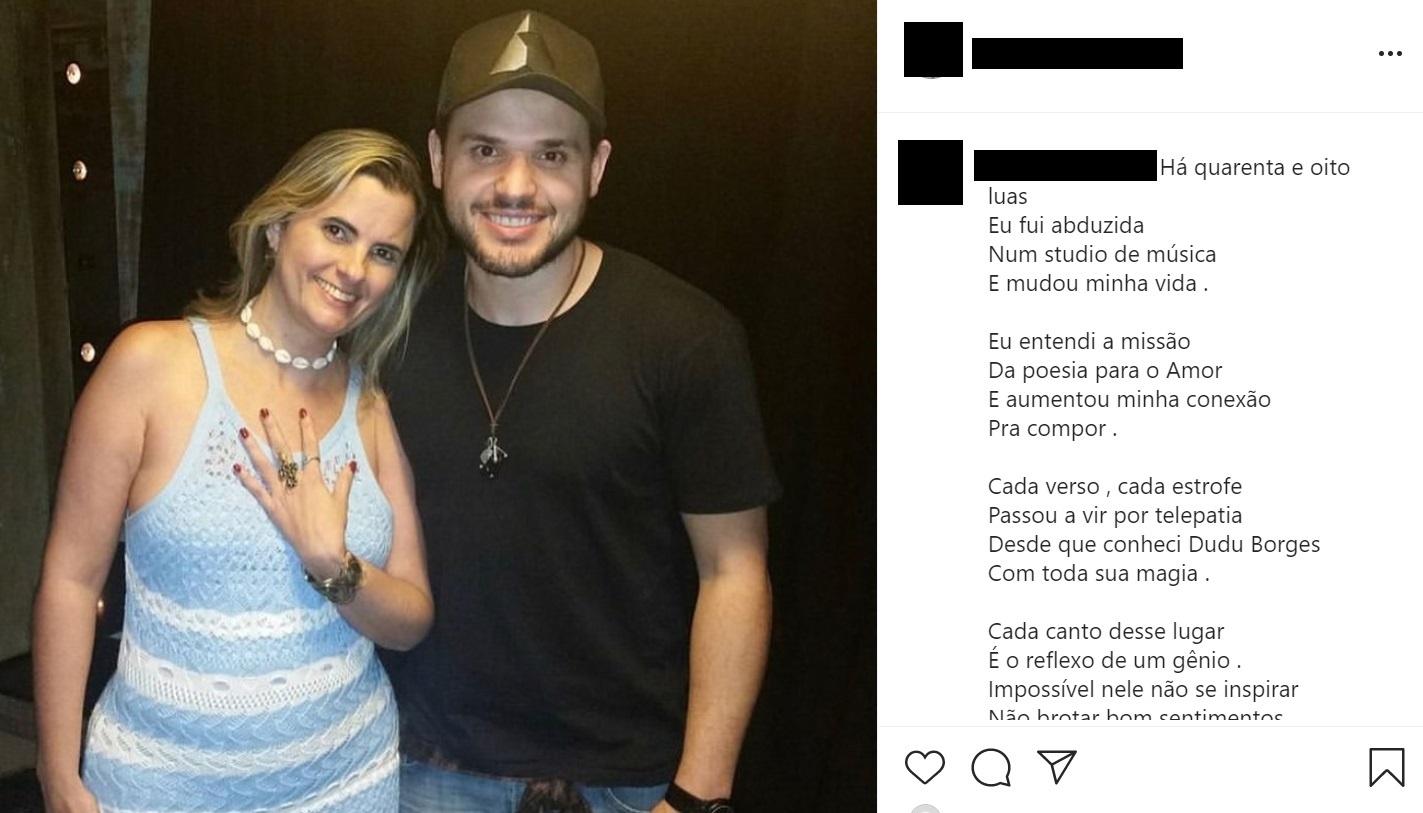 Fotos: Compositora postava fotos com Dudu Borges e textos em homenagem ao produtor - 30/07/2021 ...