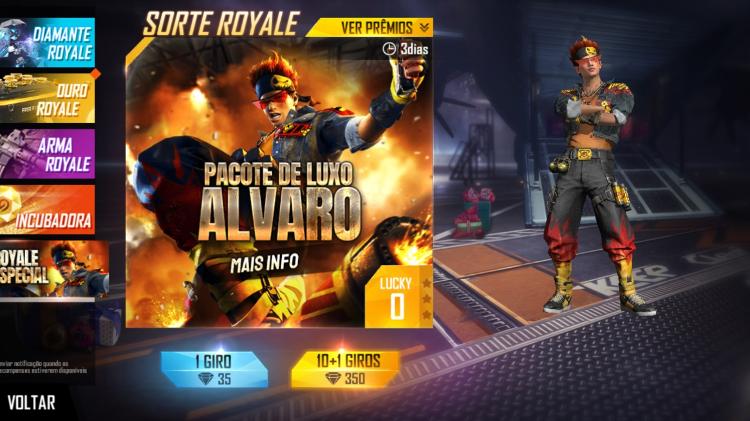 Free Fire: Como conseguir o Alvaro