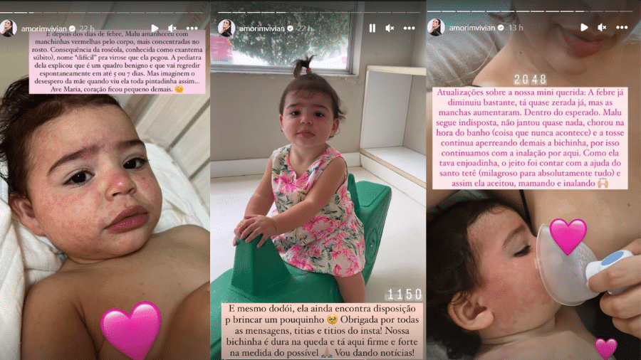 Roséola: entenda virose que causou manchas na filha da ex-BBB Vivian Amorim - 05/06/2023 - UOL ...