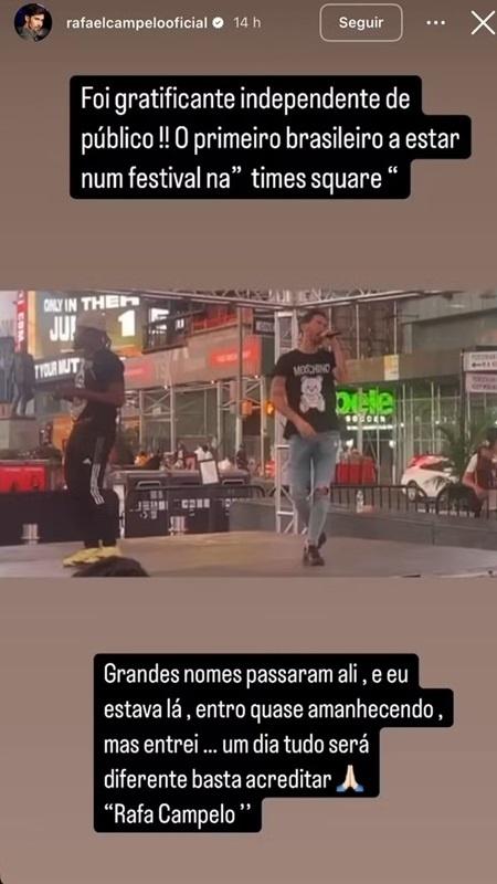 Rafa Colombo: brasileiro canta para quase ninguém em show nos EUA