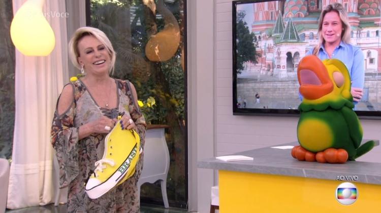 Ana Maria mostra "sapatão" e diverte Fernanda Gentil: "Foi indireta ...