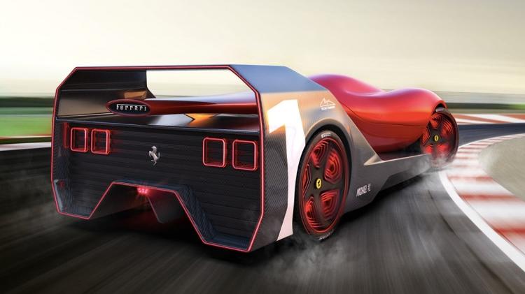 Inspirado em Schumacher e Ferrari, designer cria carro futurista