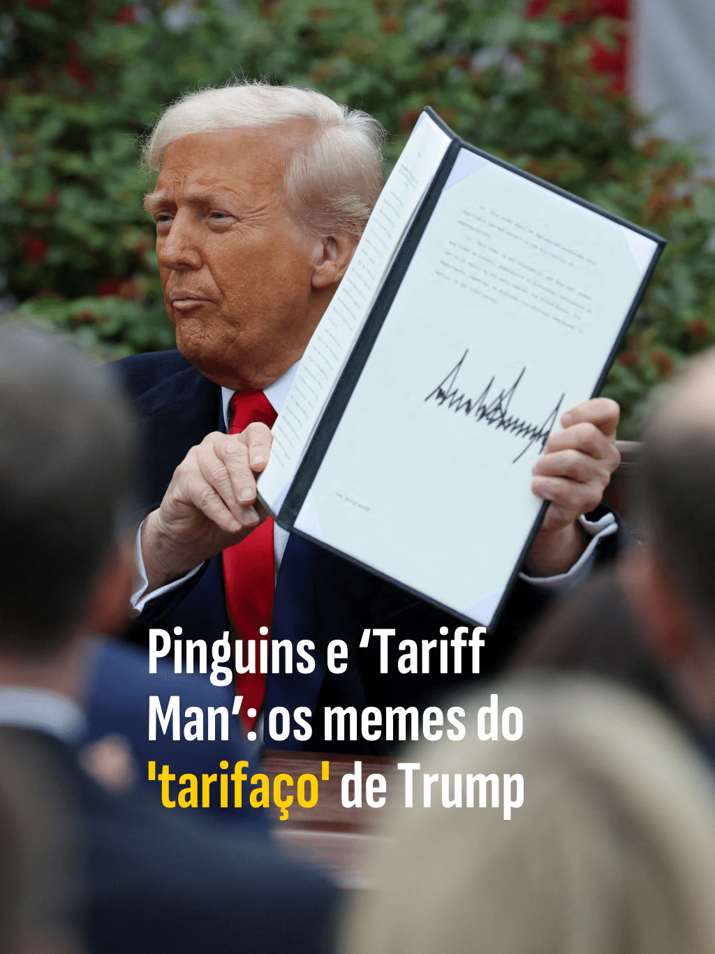 Pinguins e ?Tariff Man?: os memes do 'tarifaço' de Trump