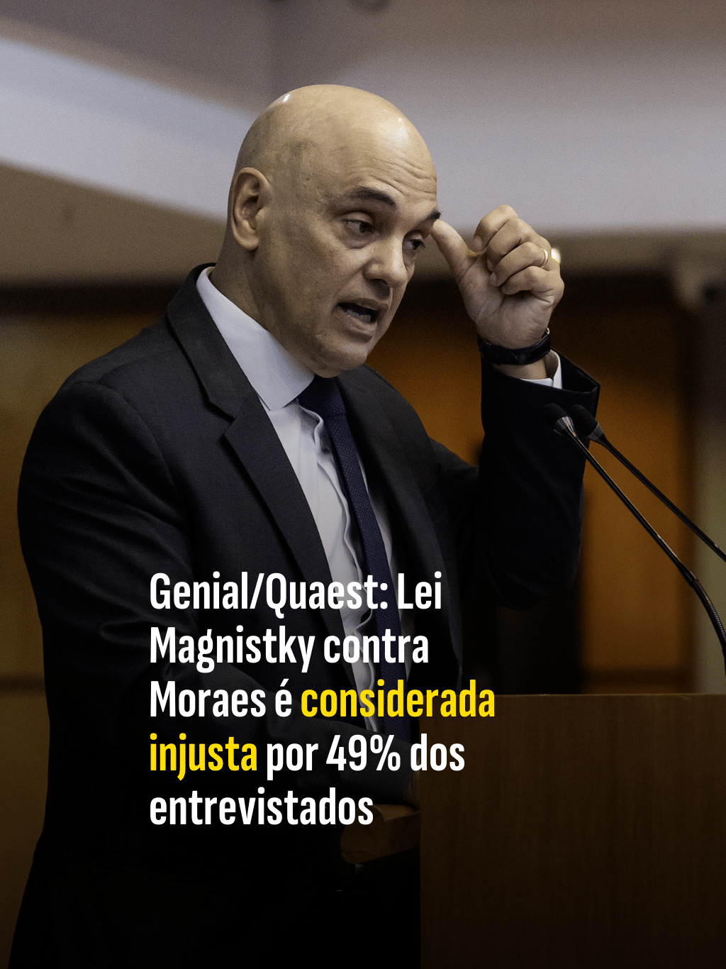 49% acham que Lei Magnitsky contra Moraes é injusta, diz Genial/Quaest