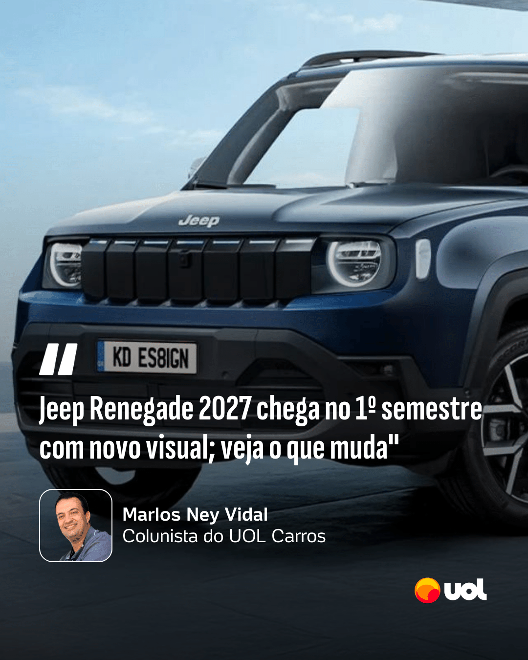 Jeep Renegade 2027 chega no 1º semestre com novo visual; veja o que muda