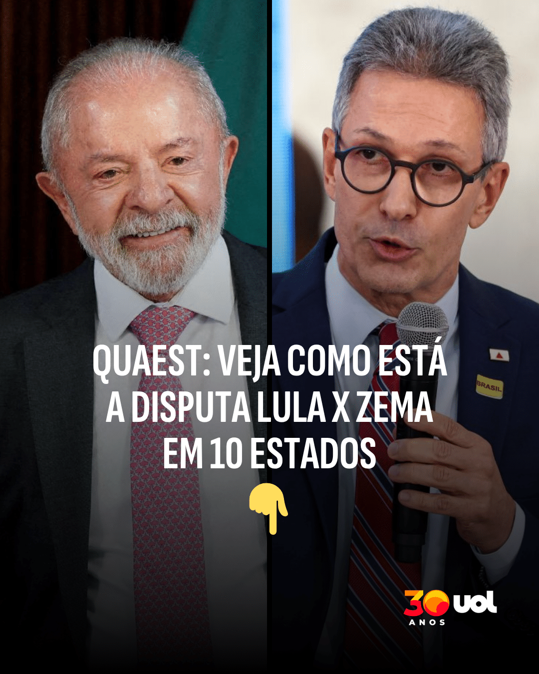 Genial/Quaest: Veja como está a disputa Lula x Caiado em 10 estados