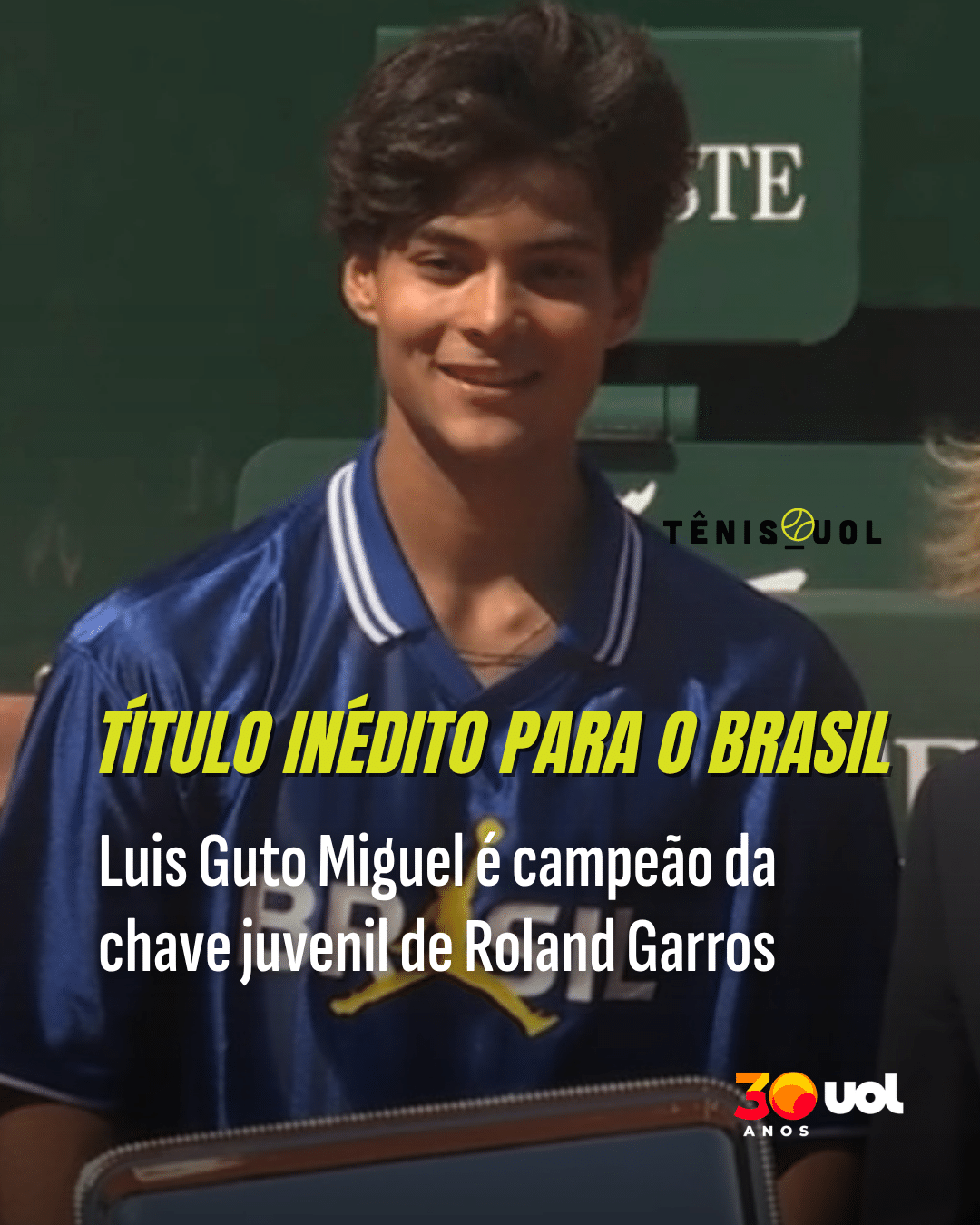 Roland Garros: Guto Miguel conquista título inédito para o Brasil