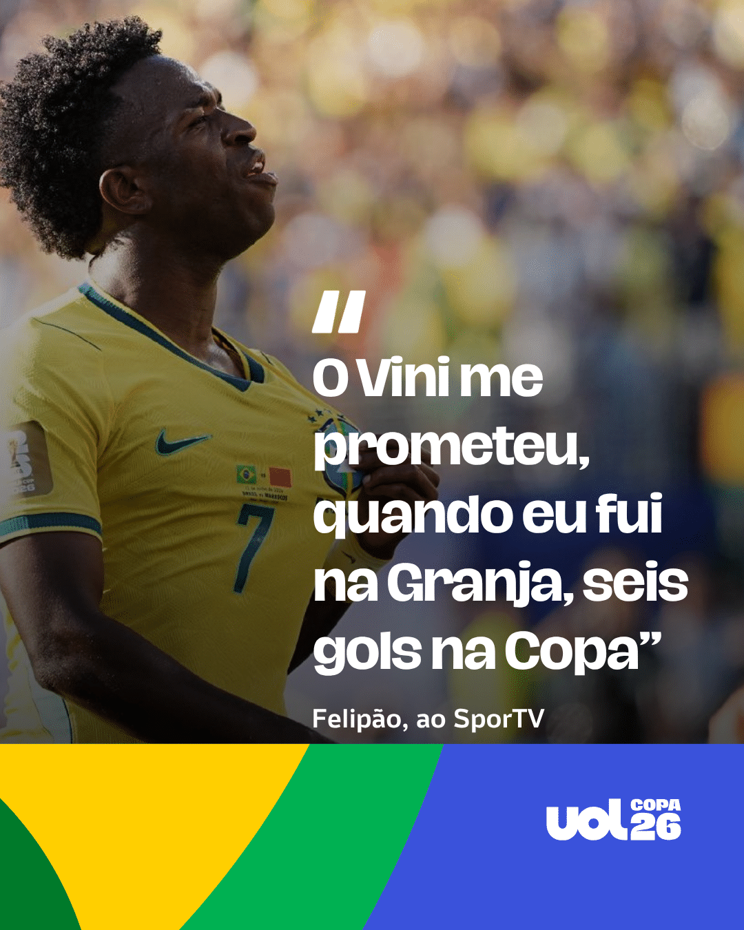 Felipão revela promessa de Vini Jr. antes da Copa: 'Disse que vai fazer ...
