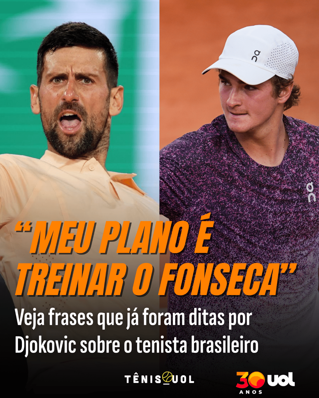 João Fonseca encara Djokovic amanhã em Roland Garros; veja horário