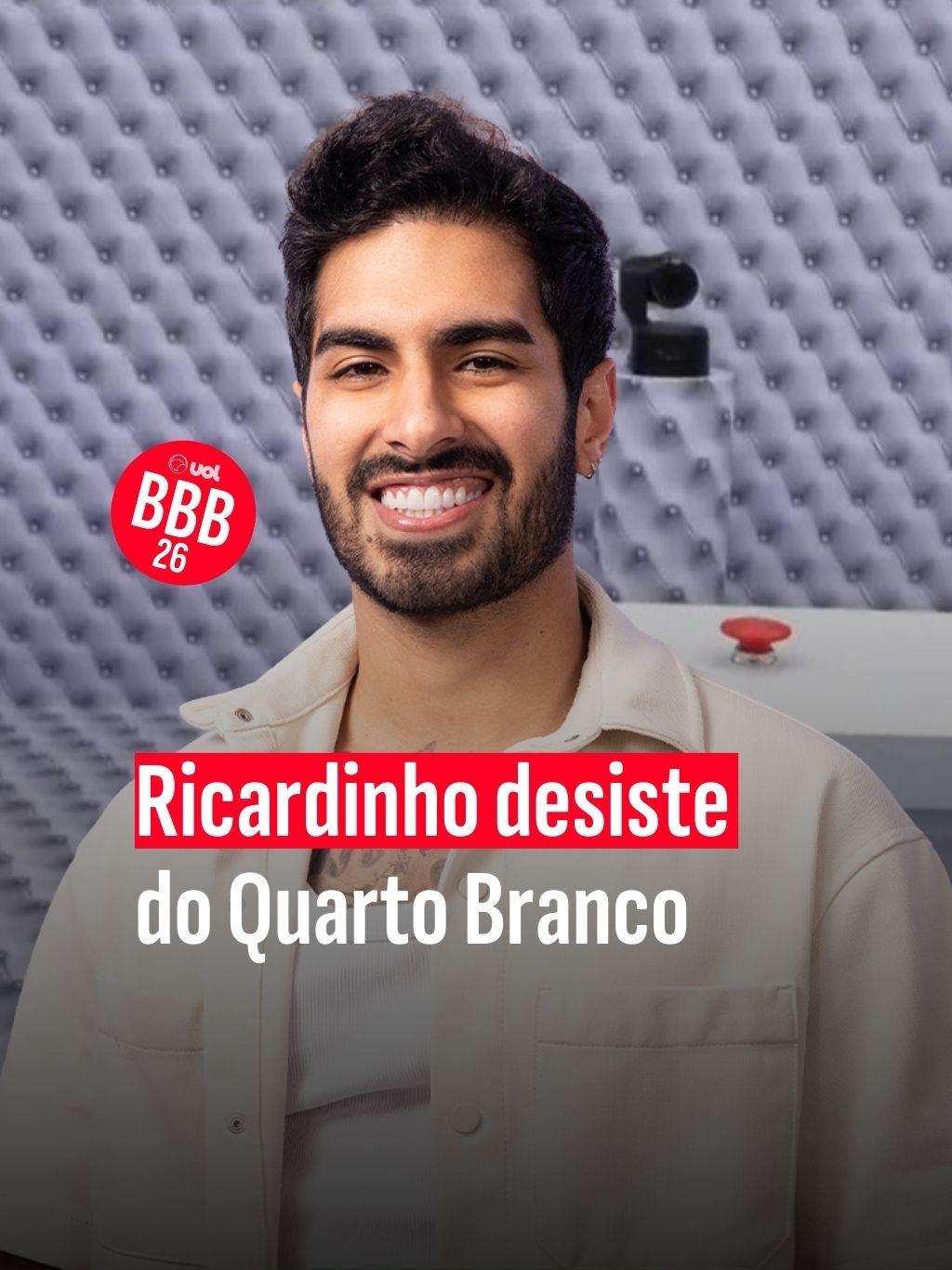 'BBB 26': Ricardinho desiste e deixa o Quarto Branco; veja o momento