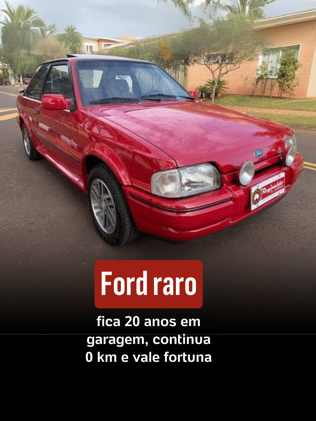 Ford raro fica 20 anos em garagem, continua 0 km e vale fortuna